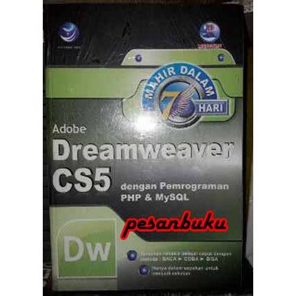 Jual Buku Mahir Dalam 7 Hari Adobe Dreamweaver CS5 Dengan Pemrograman