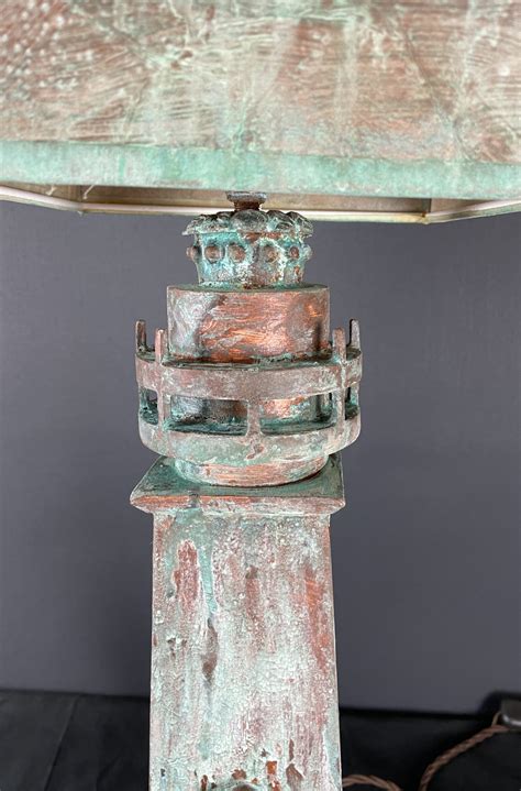 Antique Bespoke Verdigris Lighthouse Light Mangan Antiques