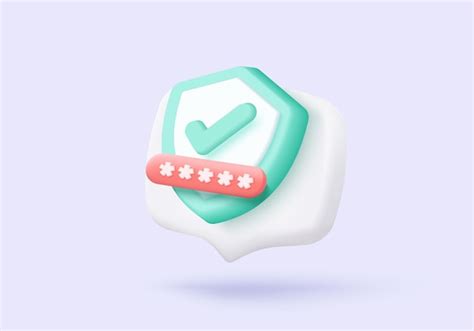 Premium Vector 3d Shield Protection Icon With Check Mark For Online Payment Safety Concept