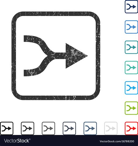 Combine Arrow Right Icon Rubber Watermark Vector Image