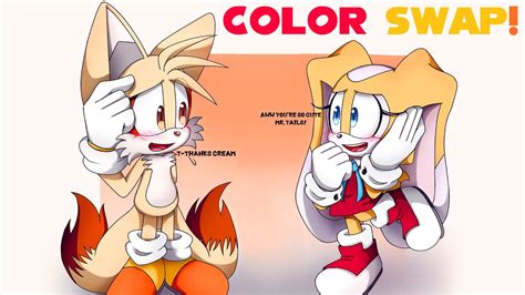 Tails And Cream Swap Colors Tails X Cream Sonic Comic Dub Compilation Youtube
