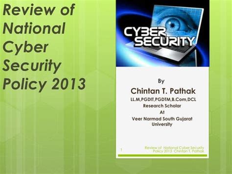 National Cyber Security Policy 2013 Pptx