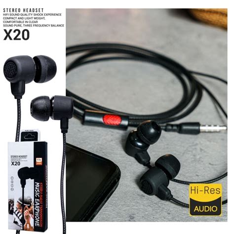 Jual HF Headset Handsfree Earphone Jb X20 ExtraBass Shopee Indonesia