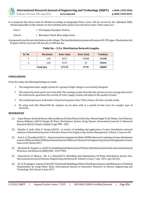 Design Of Multi Village Water Supply System Pdf