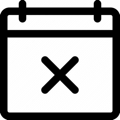 Calendar Decline Task Remove Event Remove Task Schedule Icon