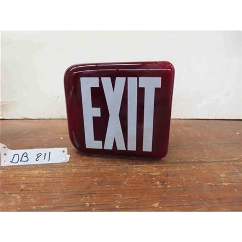 Vintage Glass Exit Sign Mcsherry Auction Service Ltd