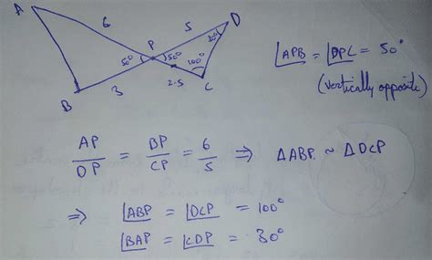 In Fig 75 Two Line Segments Ac And Bd Intersect Each Other At The