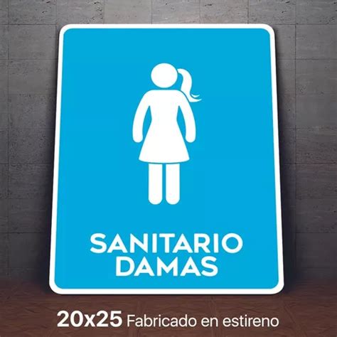 Señalamiento Sanitario Damas Mujeres Letrero 20x25 Meses Sin Intereses