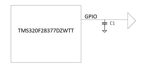 tms320f28377d capacitance of gpio can be paralled c2000