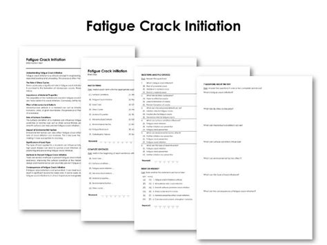 Fatigue Crack Initiation Teaching Resources