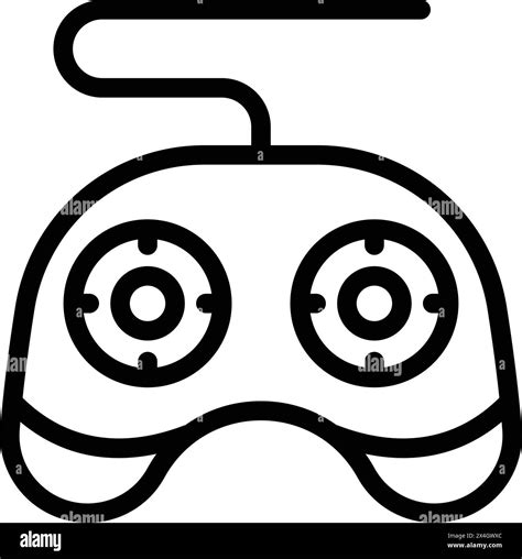 Gaming Input Device Icon Outline Vector Joystick Controller Videogame
