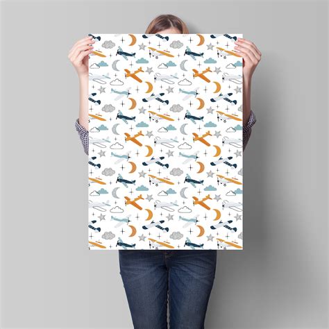 Airplane Wrapping Paper Airplane Gift Wrap Plane Wrapping Etsy
