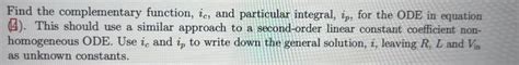 Solved Find The Complementary Function Ic And Particular