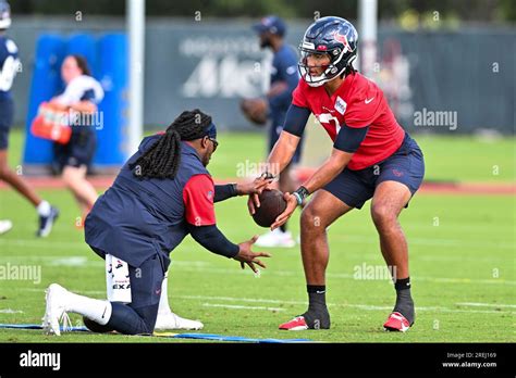 Houston Texans Quarterback Cj Stroud Participates In A Drill During