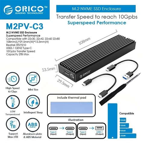 Jual Usb To M Nvme Ssd Enclosure Casing Ssd M Nvme Type C Shopee Indonesia