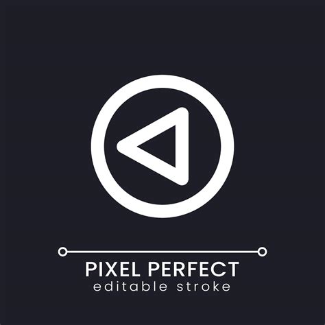 Replay Button Pixel Perfect White Linear Ui Icon For Dark Theme Video And Audio Content Vector