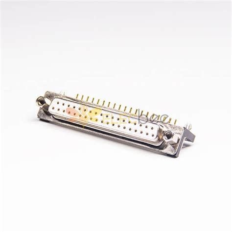 37 Pin Machined D Sub Connector Michined Pin Female 90 Degree Through