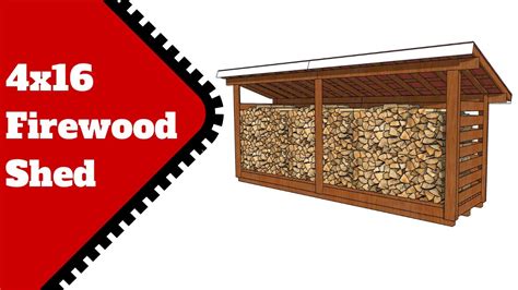 X Firewood Shed Plans Cord Storage YouTube