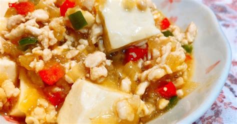 辛くない鶏ひき肉ヘルシー野菜入り麻婆豆腐 By もも 【クックパッド】 簡単おいしいみんなのレシピが320万品