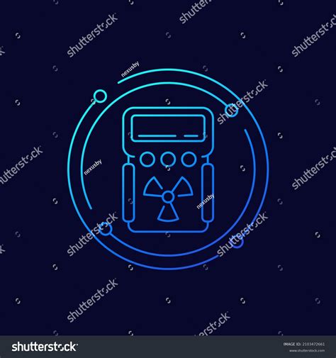 radiation detector icon linear design stock vector royalty free