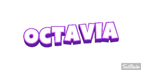 Octávia Nome Desenhos De Logotipo Em  Animado