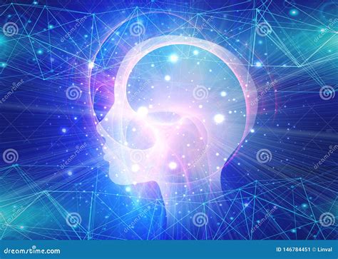 A Blue Abstract Image Of Singularity Point Stock Illustration