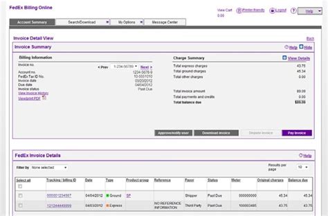 How To Use Billing Online Account Summary Fedex