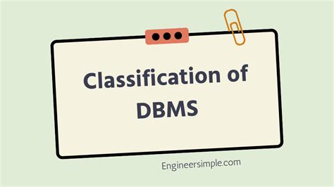 Classification Of DBMS Engineer Simple
