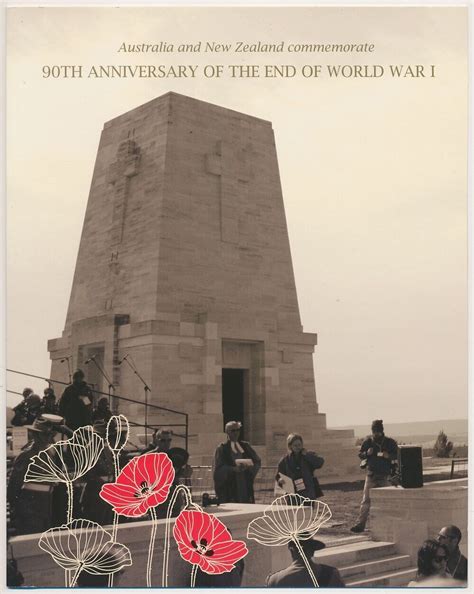 Australia And New Zealand 2008 90th Anniversary End Wwi Stamp Pack Folder