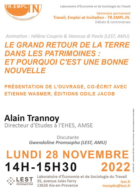 Reporté Présentation de l ouvrage Le grand retour de la terre dans les patrimoines et