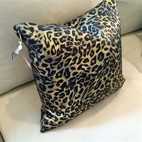Leopard Pillow Cover Metallic Leopard Print Pillow Cover Leopard