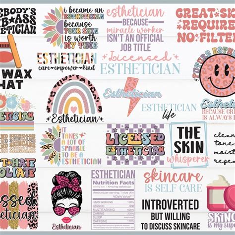 Licensed Esthetician Png Etsy