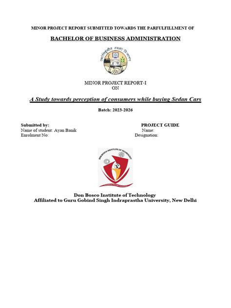 Minor Project Report Submitted Towards The Partial Fulfillment Of Repaired Pdf Consumer