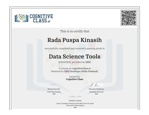 Rada Puspa On Linkedin Datascience Ibm Cognitiveclass Datatools Learningjourney