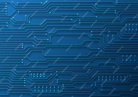 Premium Vector Circuit Technology Background With Hi Tech Digital