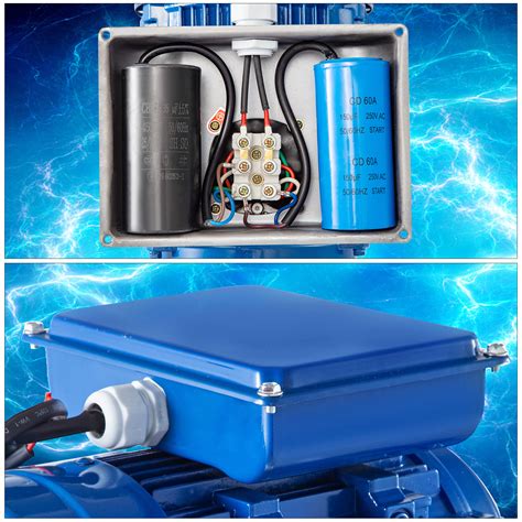 VEVOR Moteur Asynchrone Monophasé V W Moteur électrique Asynchrone tr min