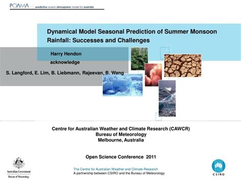 Ppt Dynamical Model Seasonal Prediction Of Summer Monsoon Rainfall