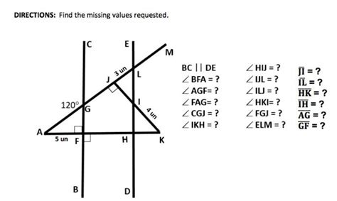 Solved Directions Find The Missing Values Requested Chegg