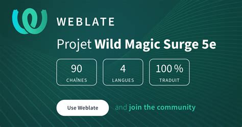 Wild Magic Surge 5e French Foundry Hub Weblate