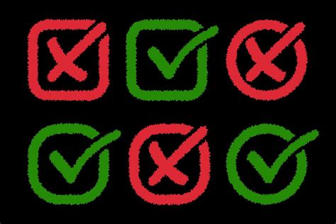Fuzzy Hand Drawn Checkbox And Cross Icons Collection 65310105 Vector Art At Vecteezy