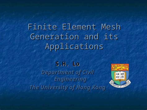 Ppt Finite Element Mesh Generation And Its Applications Dokumentips