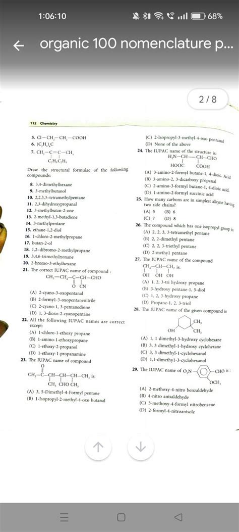 The Iupac Name Of Compound The Iupac Name Of O2 N Filo