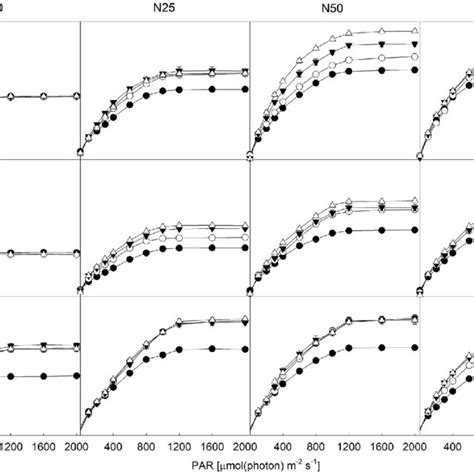 Leaf Net Photosynthetic Rate Pn Photosynthetically Active Radiation