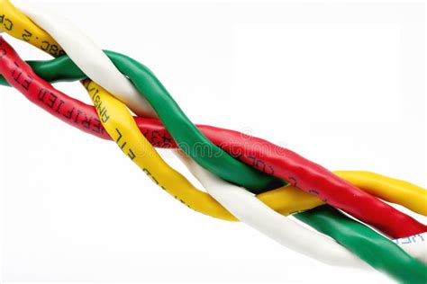 Usb Cable Isolated White Background Stock Image Image Of Cat E Link