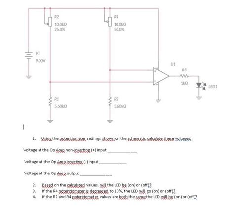 Solved Using The Potentiometer Settings Shown On The Chegg