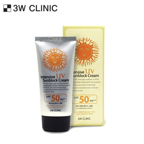 3W CLINIC Интенсивный солнцезащитный крем с ультрафиолетовым излучением ...