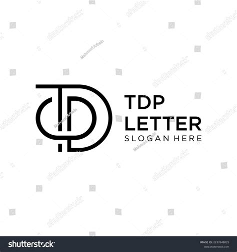 Tdp Letter Monogram Logo Design Vector Stock Vector Royalty Free Shutterstock