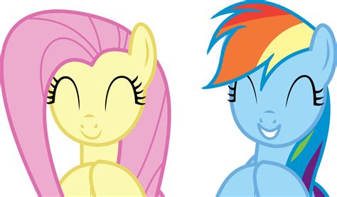 Fluttershy And Rainbow Dash Vector By Cyanlightning On Deviantart
