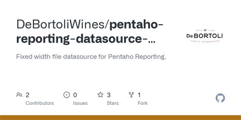 Github Debortoliwinespentaho Reporting Datasource File Fixed Width