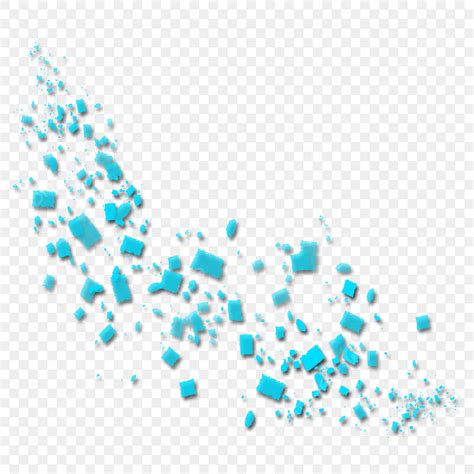 Blue Cartoon Small Cube Effect Decoration Cartoon Hand Drawn Abstract
